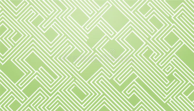 Abstract Green and Yellow Geometric Maze Pattern Design Stock ...