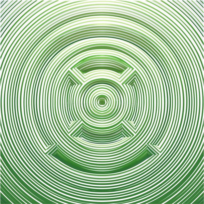 Abstract Green and Yellow Geometric Maze Pattern Design Stock ...