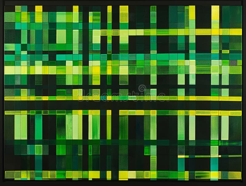 Abstract Green and Yellow Geometric Pattern Stock Image - Image of ...