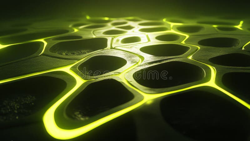 Abstract Green and Yellow Glowing Network Texture Stock Illustration ...