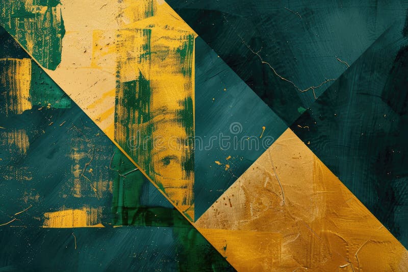 The Abstract Green and Yellow Many Shape Polygon Geometry in Background ...