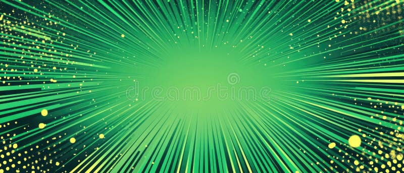 "VIBRANT RADIAL DESIGN with GREEN, YELLOW, and GLOWING LINES on DARK ...