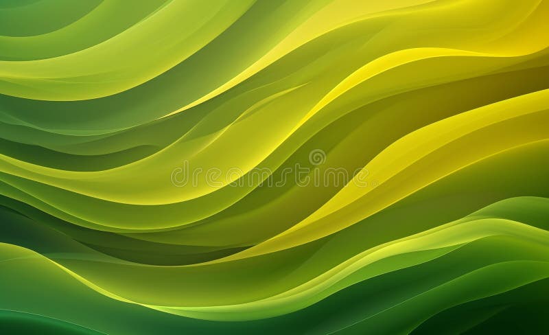 Abstract Green and Yellow Wavy Background Stock Illustration ...