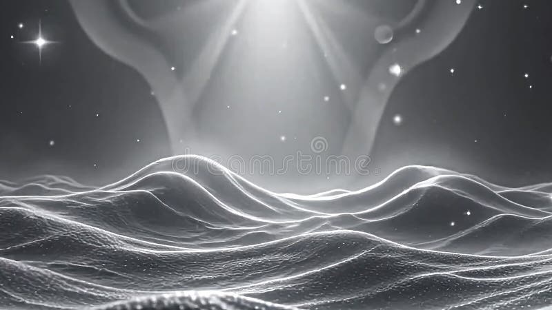 Abstract Grey Animation Background with Lens Flares and Waves. VJ ...