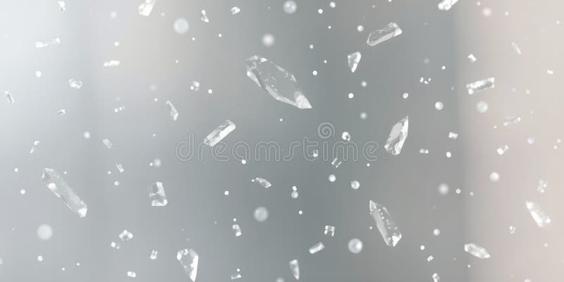 Abstract Grey Background Floating Crystal Shard Design Art White Light ...