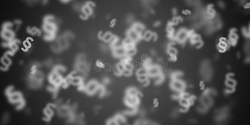 Abstract Grey Background with Flying Paragraph Symbols Stock Image ...