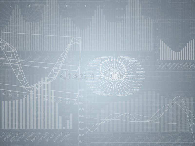 Abstract Grey Background with Graphical Charts Stock Image - Image of ...