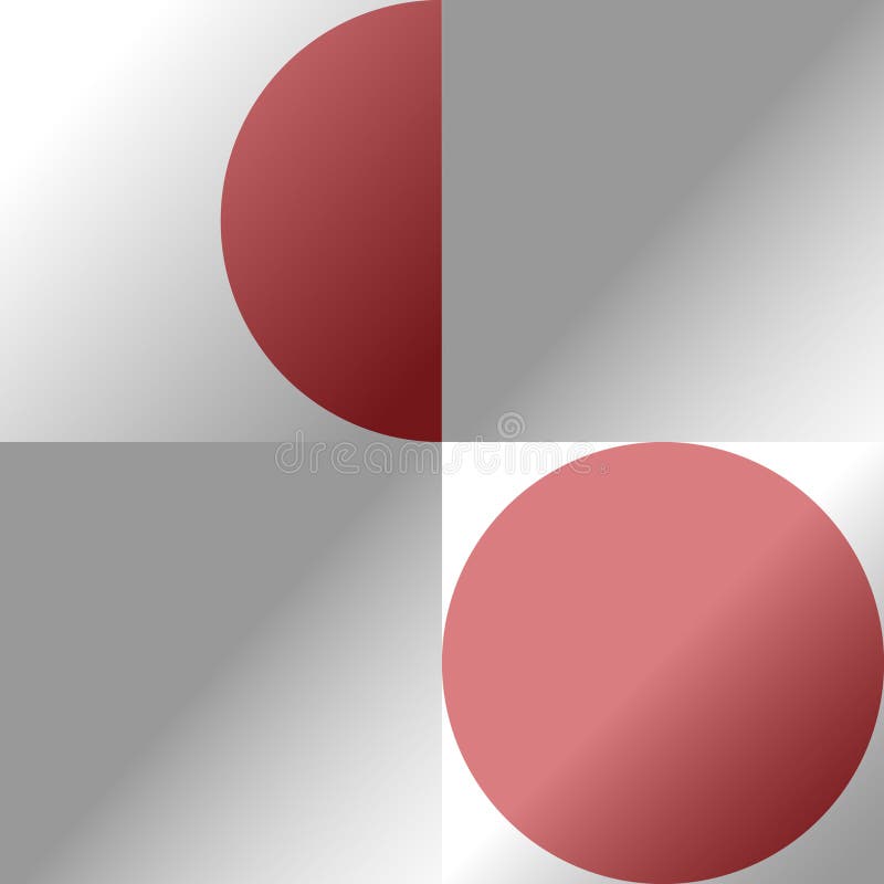 Abstract Grey Background with Red Circle and Semicircle Stock Vector ...