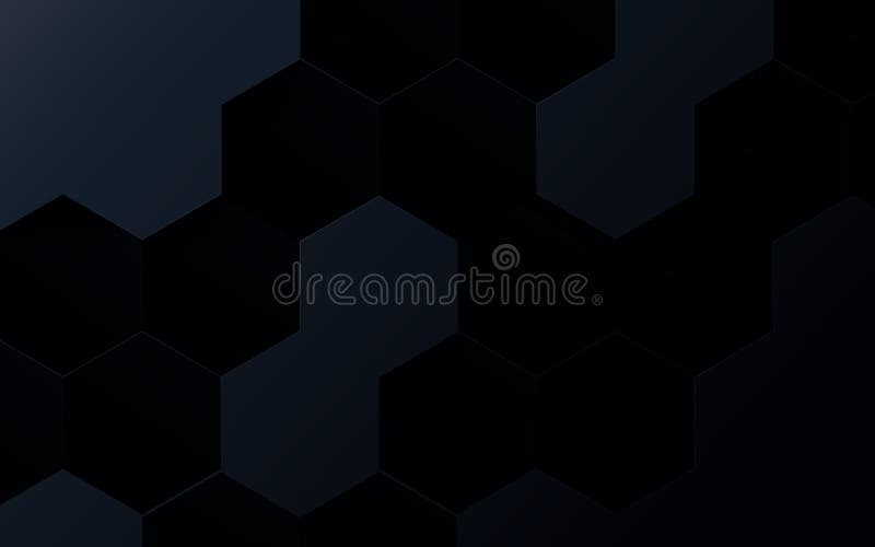 Illustration of Abstract Black Hexagon Texture for Background Stock ...