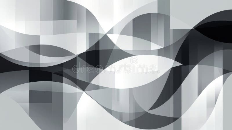Abstract Grey and Black Wave Background Design Stock Illustration ...