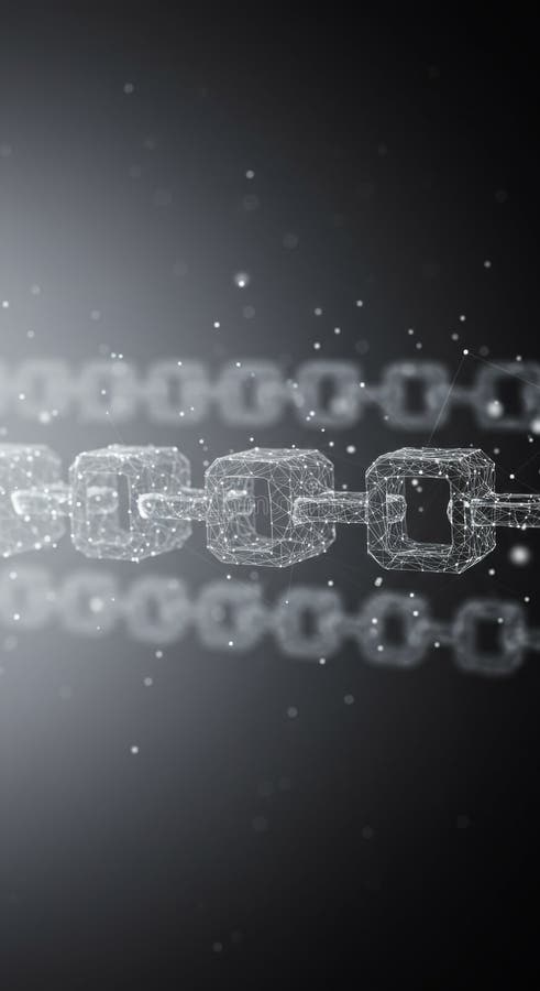 Abstract Grey Chain Link Network Digital Background Stock Illustration ...