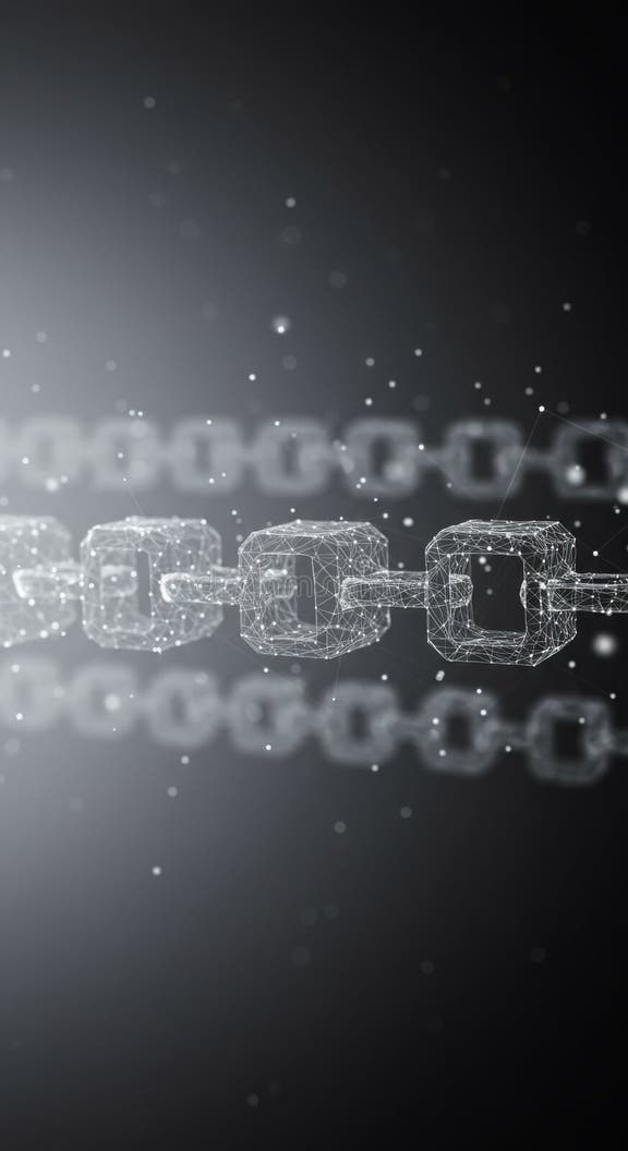 Abstract Grey Chain Link Network Digital Background Stock Illustration ...