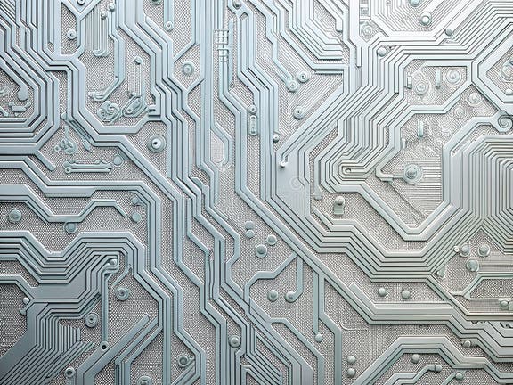 Abstract Grey Circuit Board Lines Pattern Wallpaper a Sophisticated ...