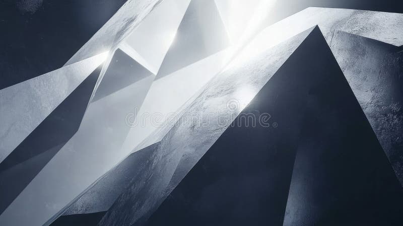 Abstract Grey Concrete Geometric Pyramid Structure Stock Illustration ...