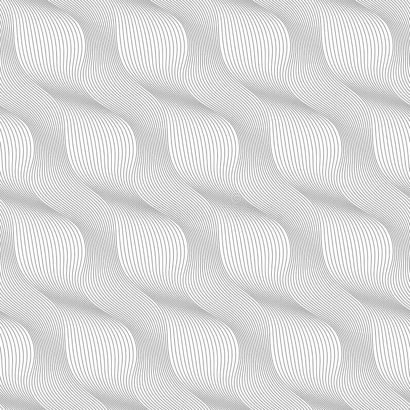 Abstract Grey Curve Line Vector Seamless Pattern Design Stock Vector ...