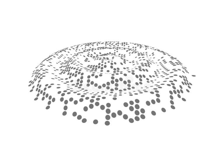 Grey Digital Wave Ripple Effect Vector Illustration. Stock Vector ...