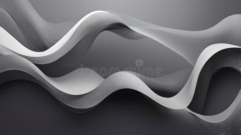 Abstract Grey Dynamic Wave Background Stock Illustration - Illustration ...