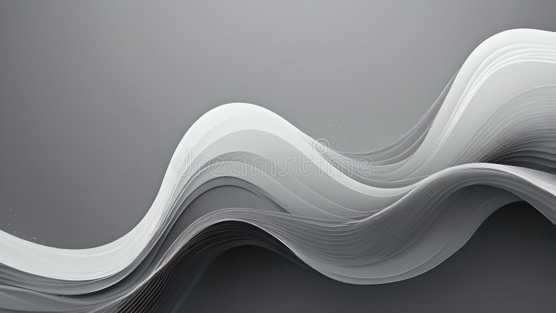 Abstract Grey Dynamic Wave Background Stock Illustration - Illustration ...
