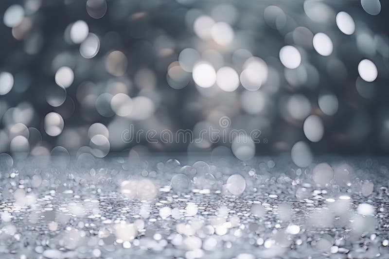 Abstract Grey Glitter Bokeh Background. Generative Ai Stock Image - Image of party, generative ...