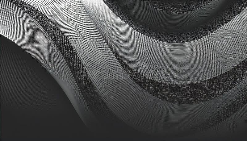 Abstract Grey Grain Texture Gradient Wave Background Monochrome Banner ...
