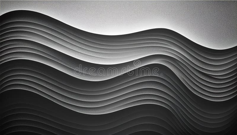 Abstract Grey Grain Texture Gradient Wave Background Monochrome Banner ...