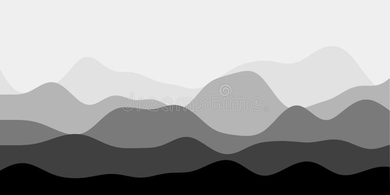 Abstract Grey Hills Background. Stock Vector - Illustration of hill ...