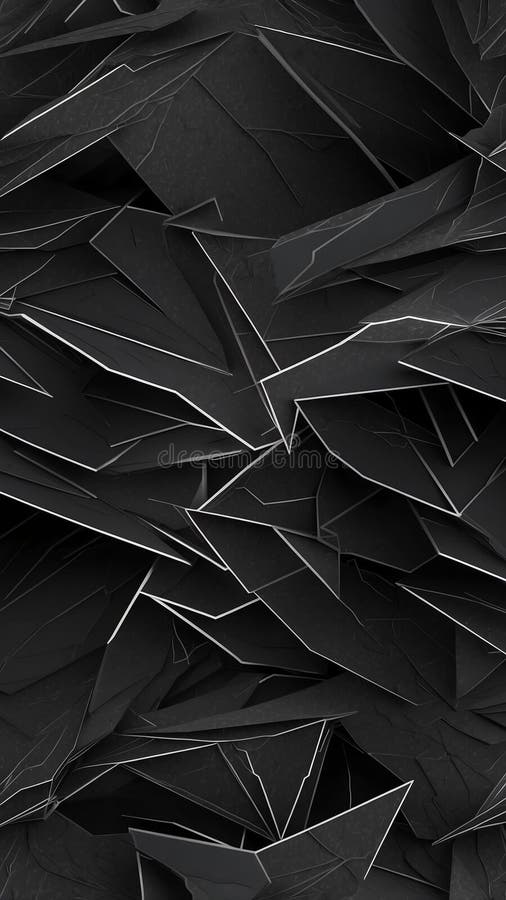 Abstract Grey Lightning Design in Black Ai Generated Stock Illustration ...