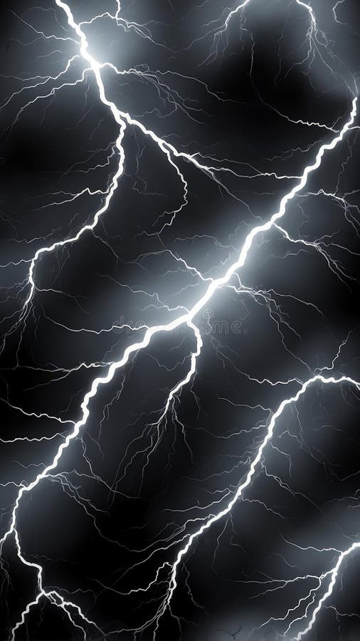 Abstract Grey Lightning Design in Black Ai Generated Stock Illustration ...