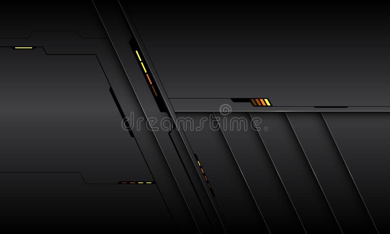 Abstract Grey Metallic Cyber Yellow Light Power Black Blank Space ...