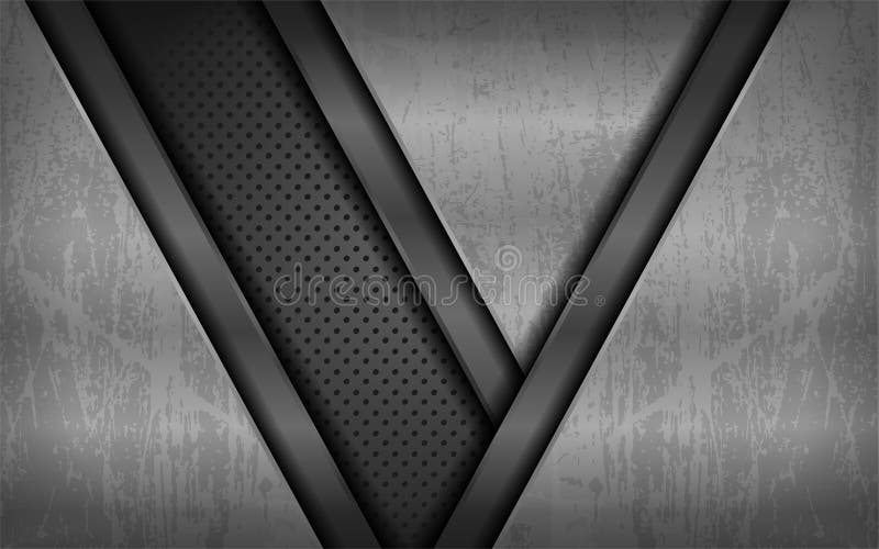 Abstract Grey Metallic with Grunge Texture Background Design Stock ...