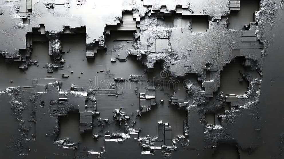Abstract Grey Metallic Textured Block Formation Stock Image - Image of ...