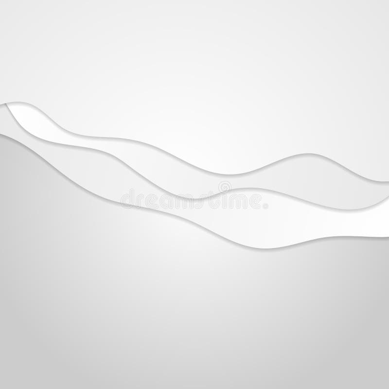 Abstract Grey Minimal Wavy Background Stock Vector - Illustration of ...