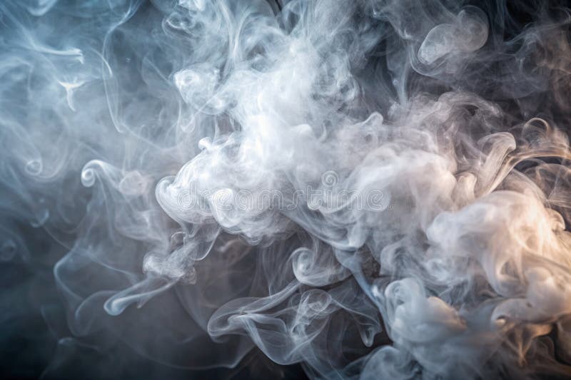 Abstract Grey Smoke Clouds in the Atmosphere Stock Illustration ...