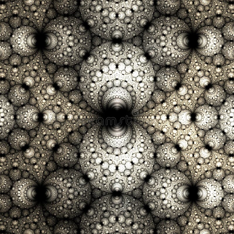 Abstract Grey Spherical Fractal Computer Generated Image Stock ...