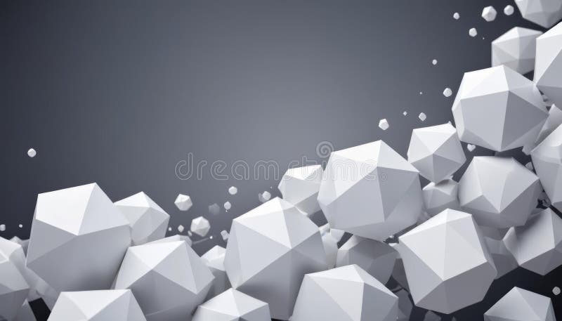 Abstract Grey Square White Background White Abstract Pattern Polygon ...