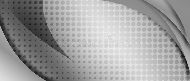Abstract Grey Tech Wavy Banner Design Stock Illustration - Illustration ...