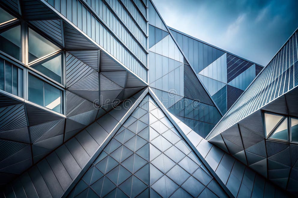 Abstract Grey Triangles a Modern Architectural Study in Geometric ...