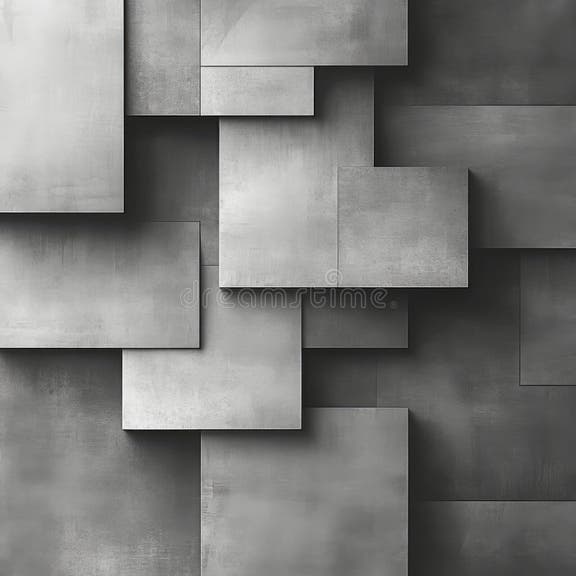 Abstract Grey Wall Panel Design with Geometric Shapes and Textures ...