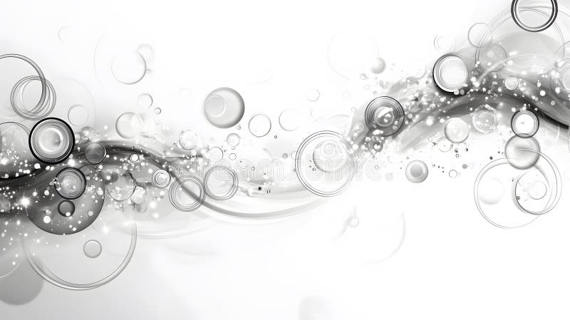 Abstract Grey Wave Background with Bubbles and Royalty Free Image Stock ...