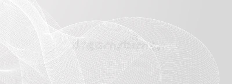Abstract Grey Wavy Background. Silver Flowing Wave Line Pattern ...