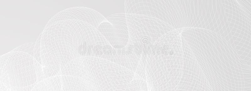 Abstract Grey Wavy Background. Silver Flowing Wave Line Pattern ...