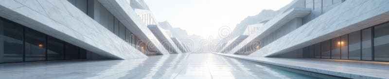Abstract Grey White Architectural Lines Sharp Angles High-tech Feel ...