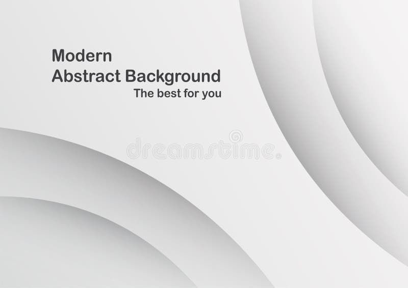 Abstract Grey and White Curve Background with Shadow. Template Stock ...