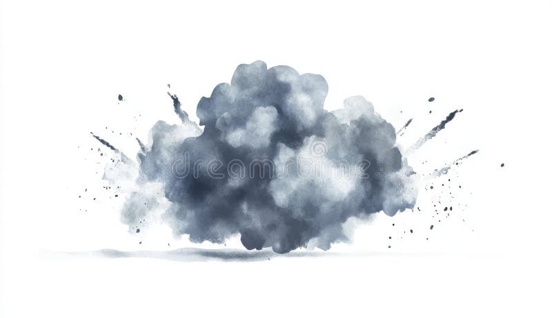 Abstract Grey and White Explosion on White Background Stock ...