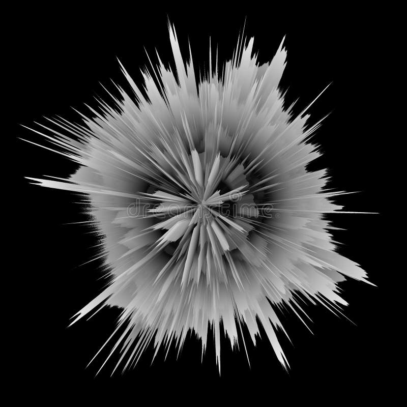 3D Exploding Engineering Structure in Shades of Grey Stock Illustration ...