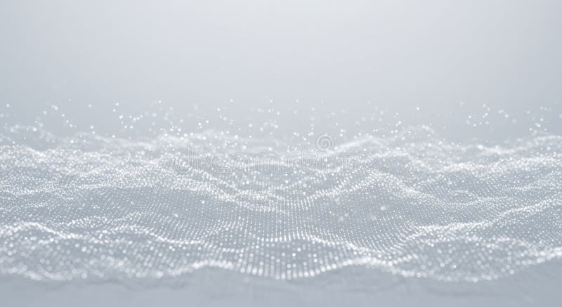 Abstract Grey and White Particle Wave Background Stock Illustration ...