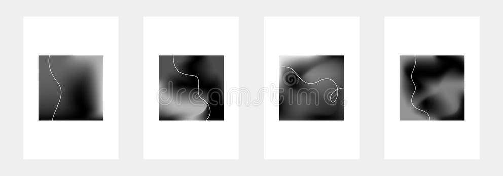 Abstract Greyscale Gradient Wall Decor Stock Illustration ...