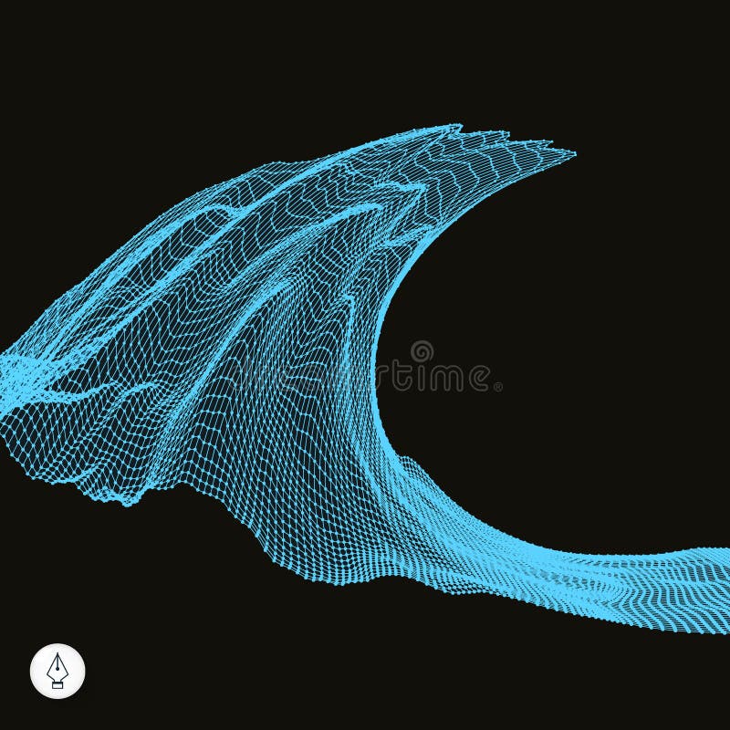 Abstract Grid Background Water Surface Vector Stock Illustrations ...