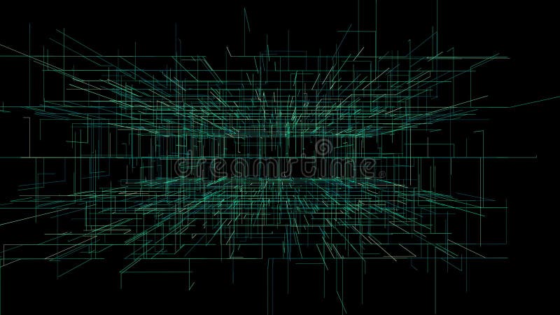 Abstract Techno Background. White Lines on Black Background Abstract ...