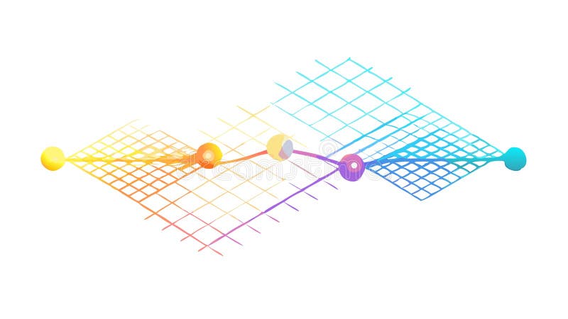 Abstract Grid Data Flow Visualization Vector, Vector Design Generative AI Stock Vector ...